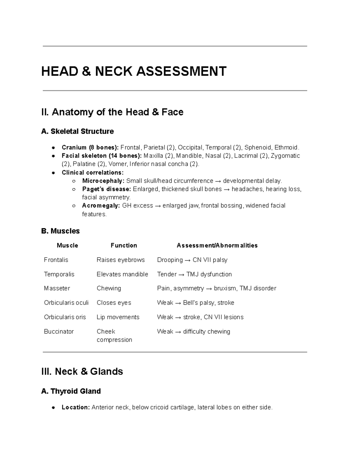 HA 12 - Chapter 12: Head and Neck Assessment II Overview - Studocu