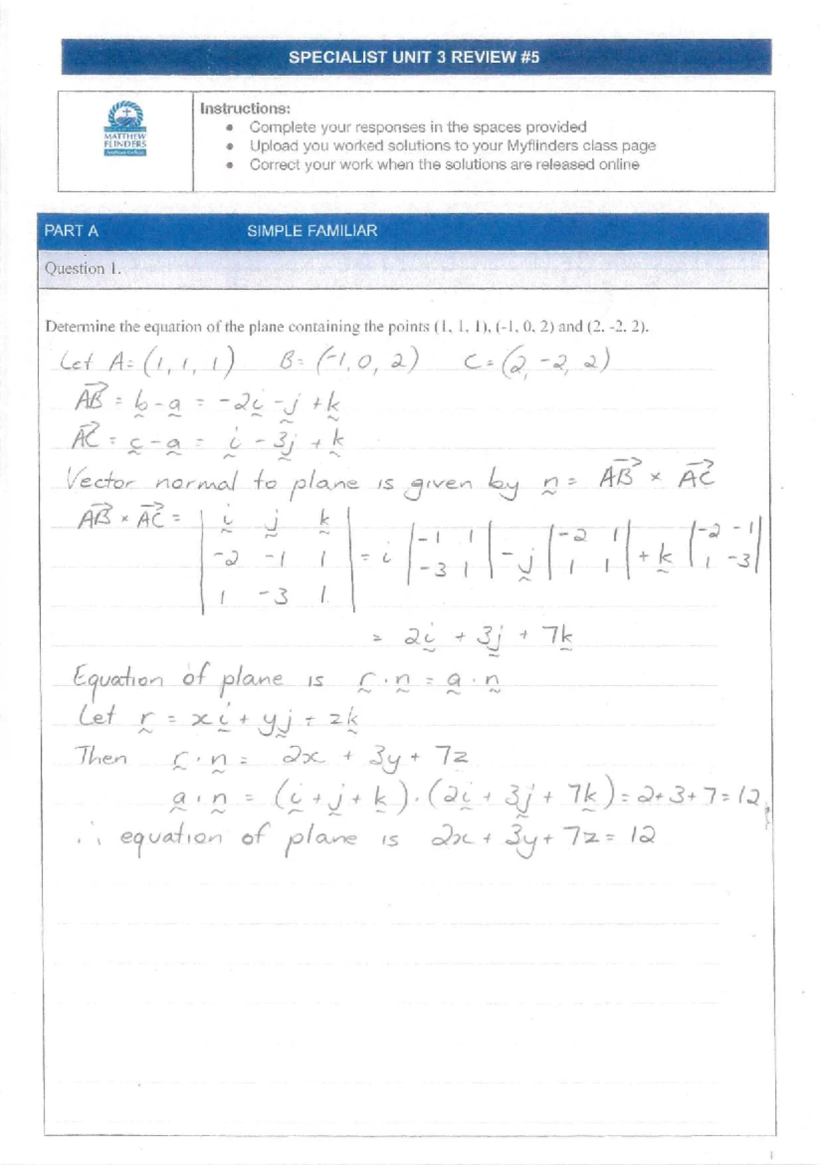 Practice IA2 Exam Solutions - Specialist Mathematics IA2 2025 - Studocu