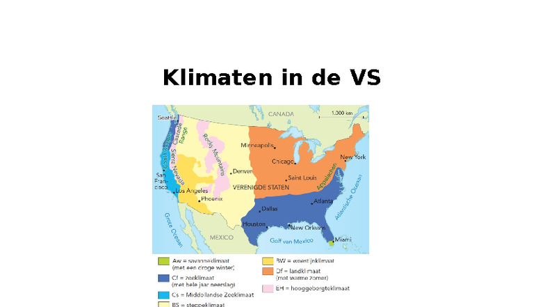 Klimaten in de VS: ArcGIS StoryMap Opdracht en Analyse - Studeersnel