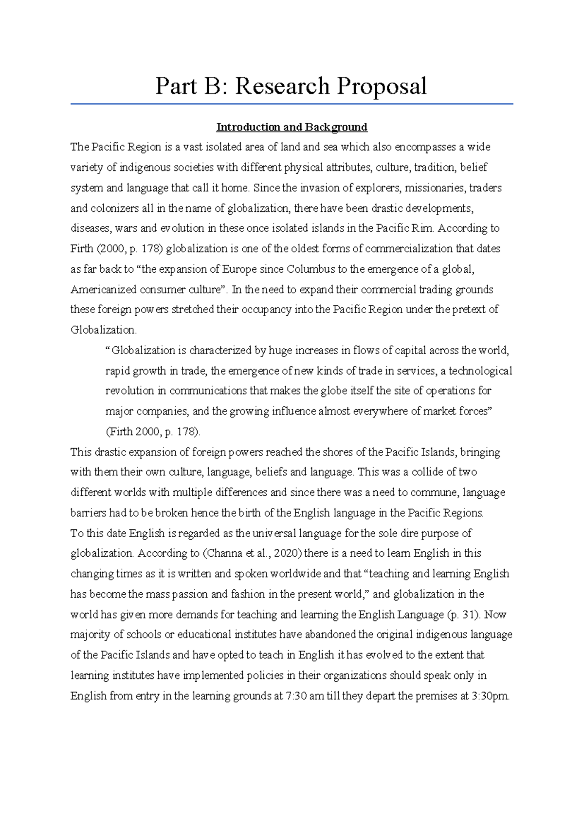 ED359 Research Proposal: Impact of English on Pacific Education System ...
