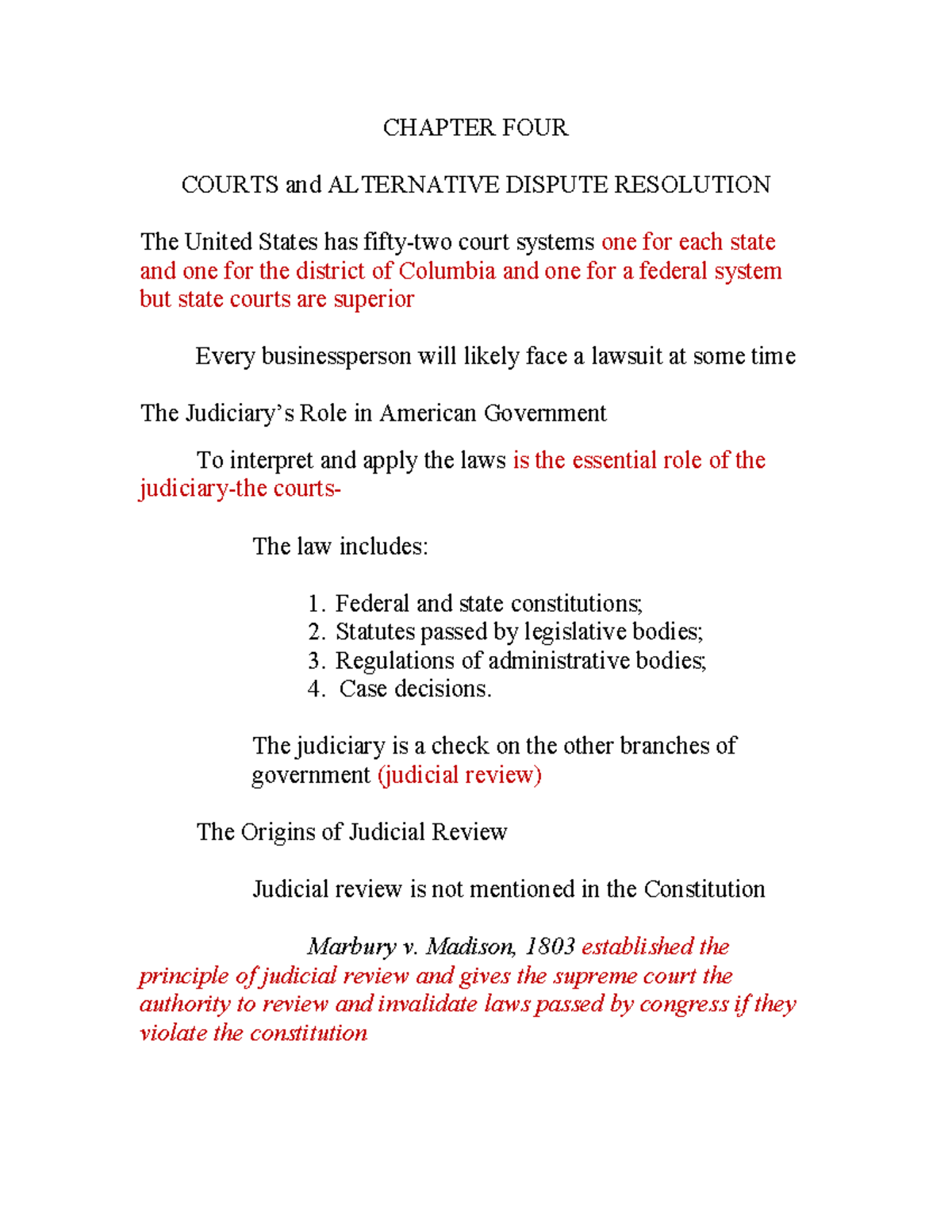 Legal Principles of Jurisdiction & Alternative Dispute Resolution (LAW ...