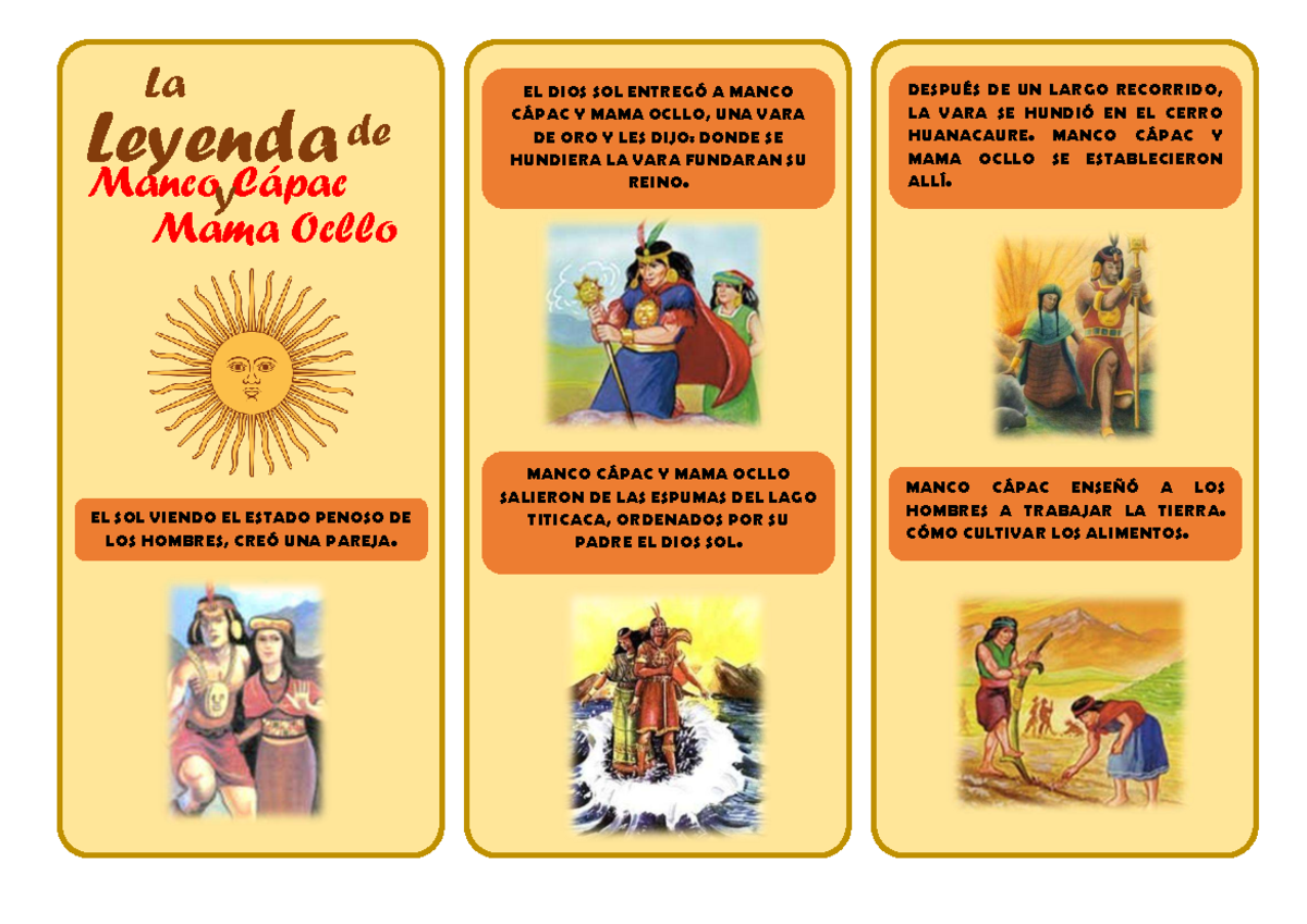 La Leyenda De Manco Capac Y Mama Ocllo Imperio Inca Leyenda De Manco