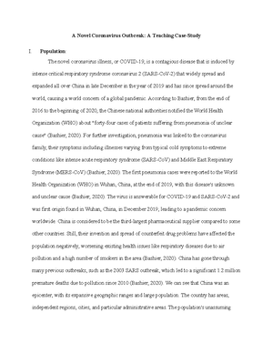 [Solved] Using the following case study answer the prompts A Novel ...