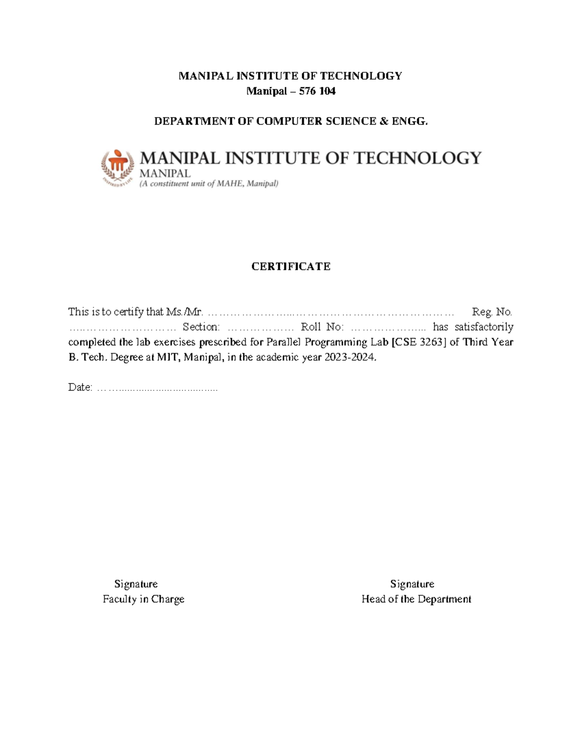 Revised Parallel Programming Lab Manual 2024 (CS Lab) - Studocu