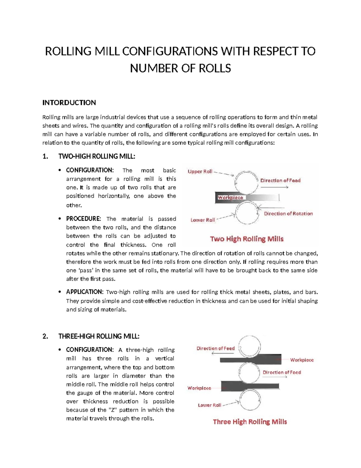 Types of Rolling Mills: Configurations and Applications in Industry ...