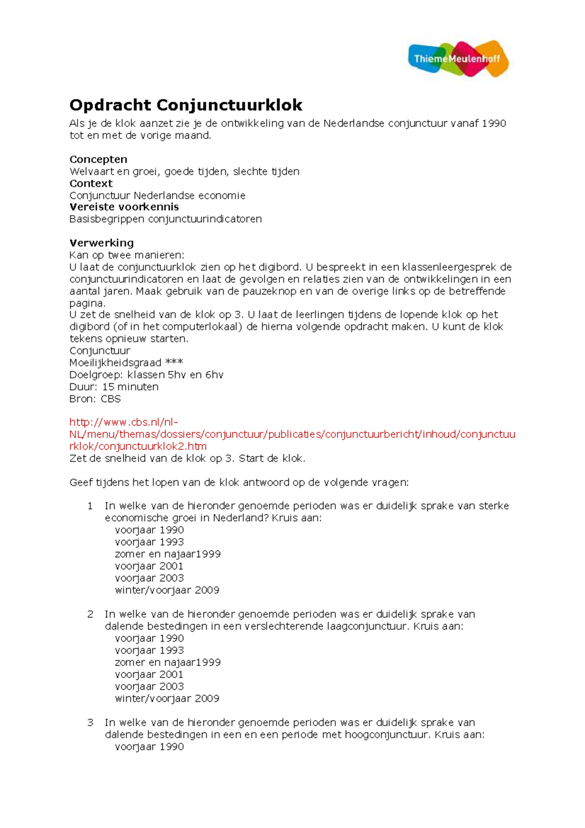 Conjunctuurklok Analyse: Nederlandse Economie 1990-2023 - Studeersnel