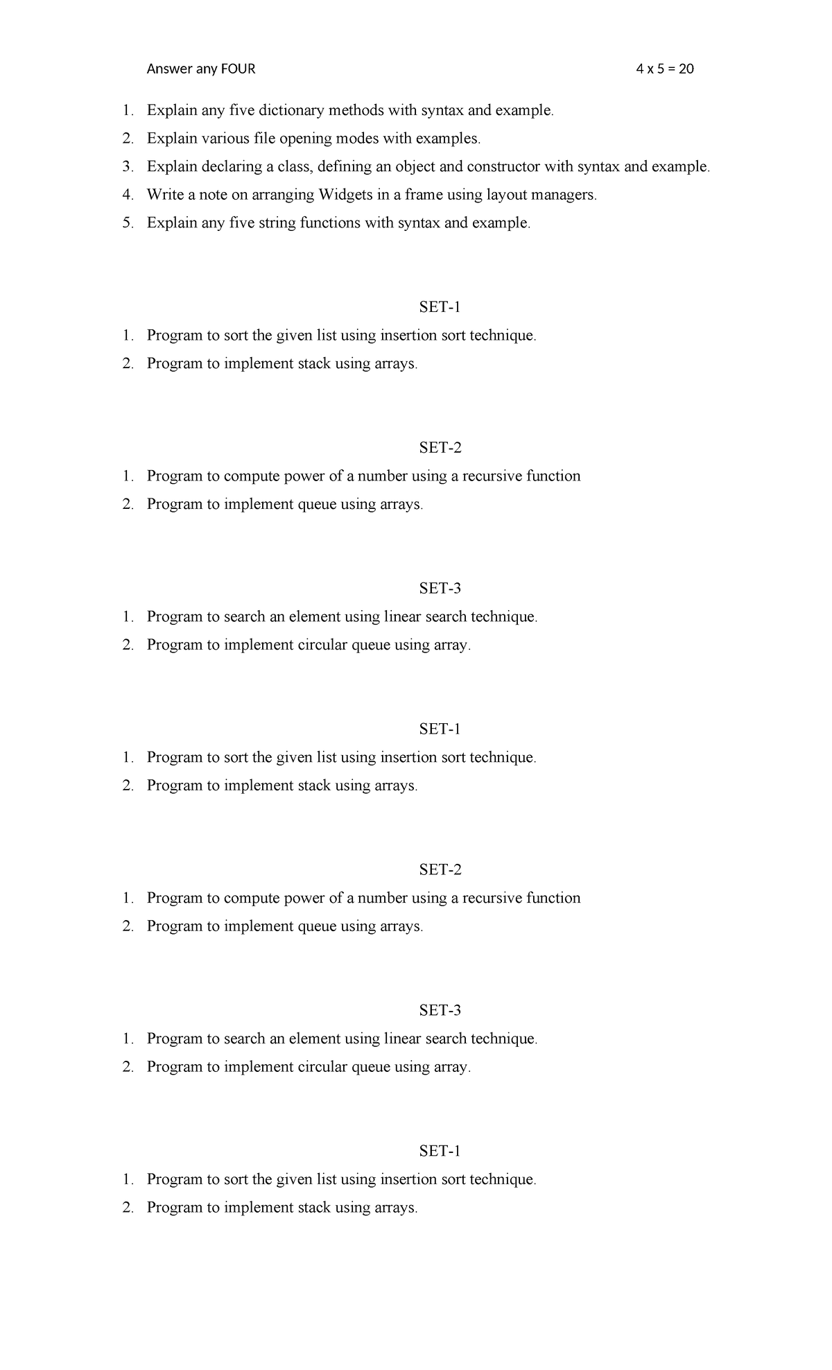 Programming Concepts and Techniques - CS101 Final Exam Notes - Studocu