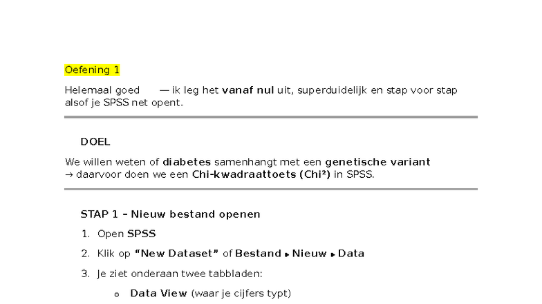 Biostat Prac 3: Chi² Analyse van Diabetes en Genetische Varianten in ...
