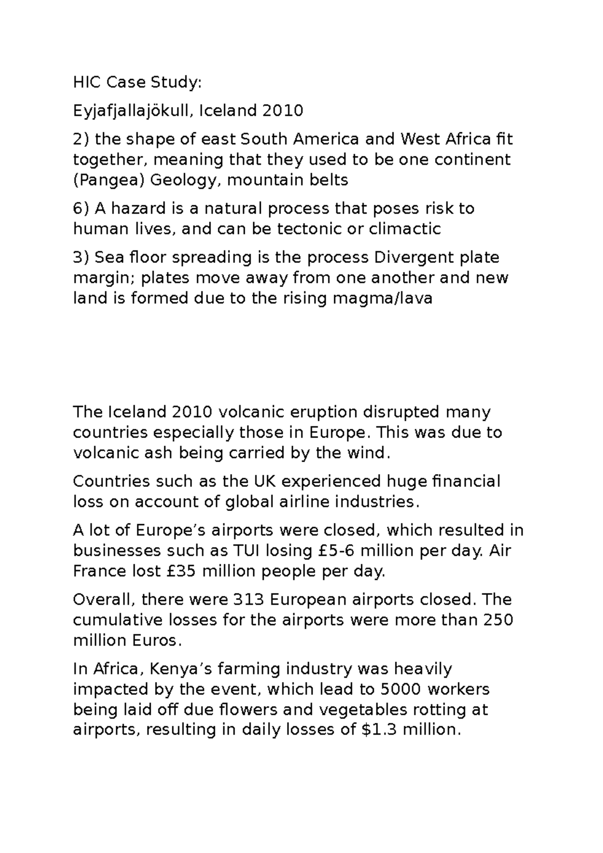 Eyjafjallajökull Volcano Iceland 2010 - HIC Case Study ...