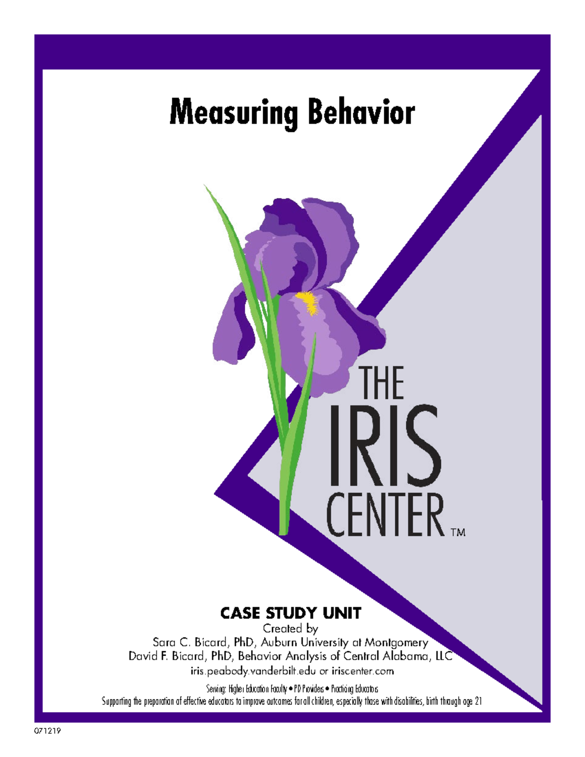 Iris Center Case Study: Measuring Behavior Strategies for Education ...