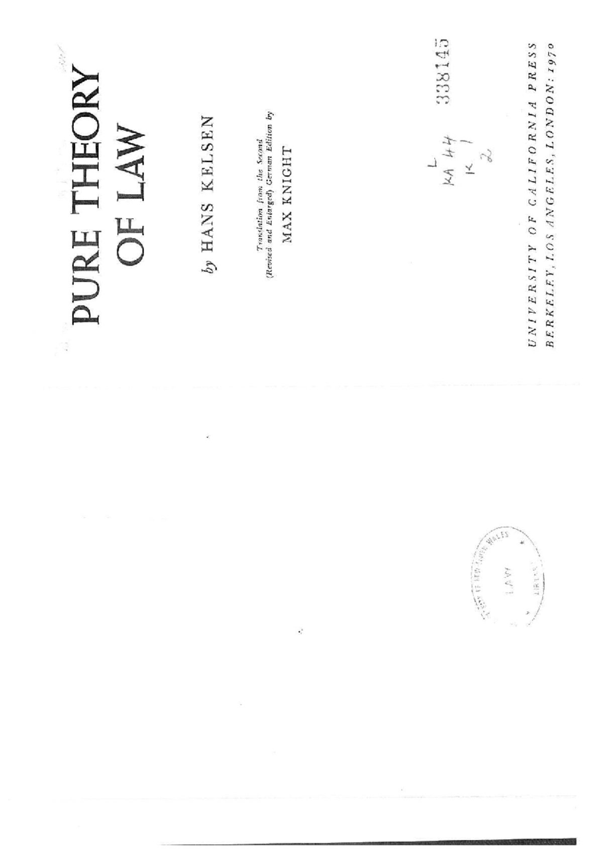 Hans Kelsen's Pure Theory of Law: Chapter V Analysis and Insights - Studocu