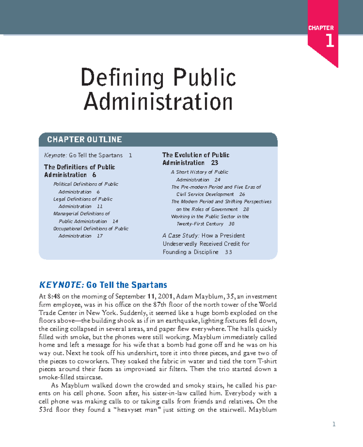CH 1. Intro to PAJay M. Shafritz et al - 1 CHAPTER 1 Defining Public ...