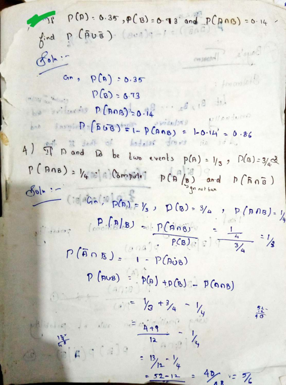 MA4151 - Unit 2 Probability: Comprehensive Solutions and Theorems - Studocu