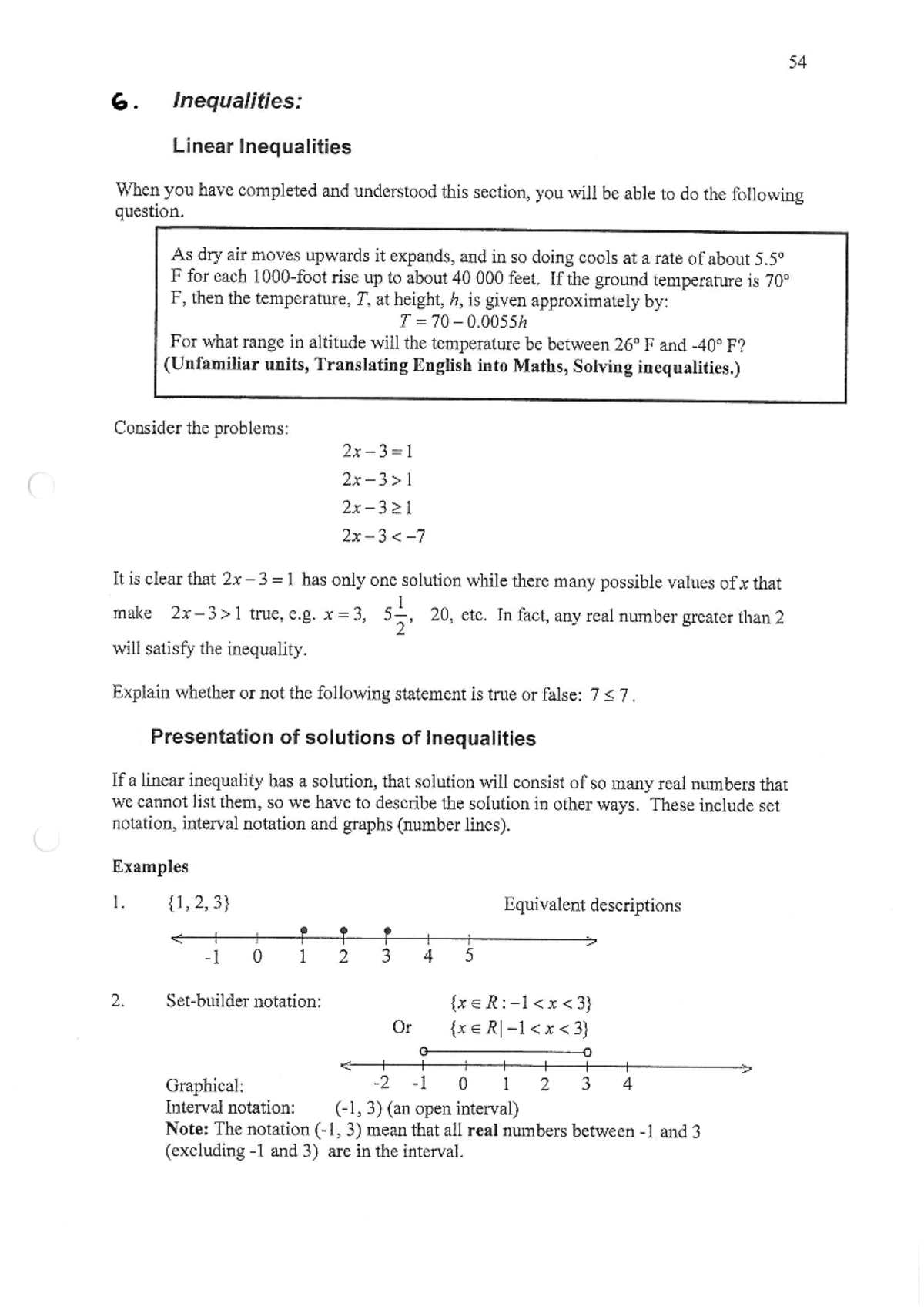 Chapter 6: Techniques for Solving Inequalities - Studocu
