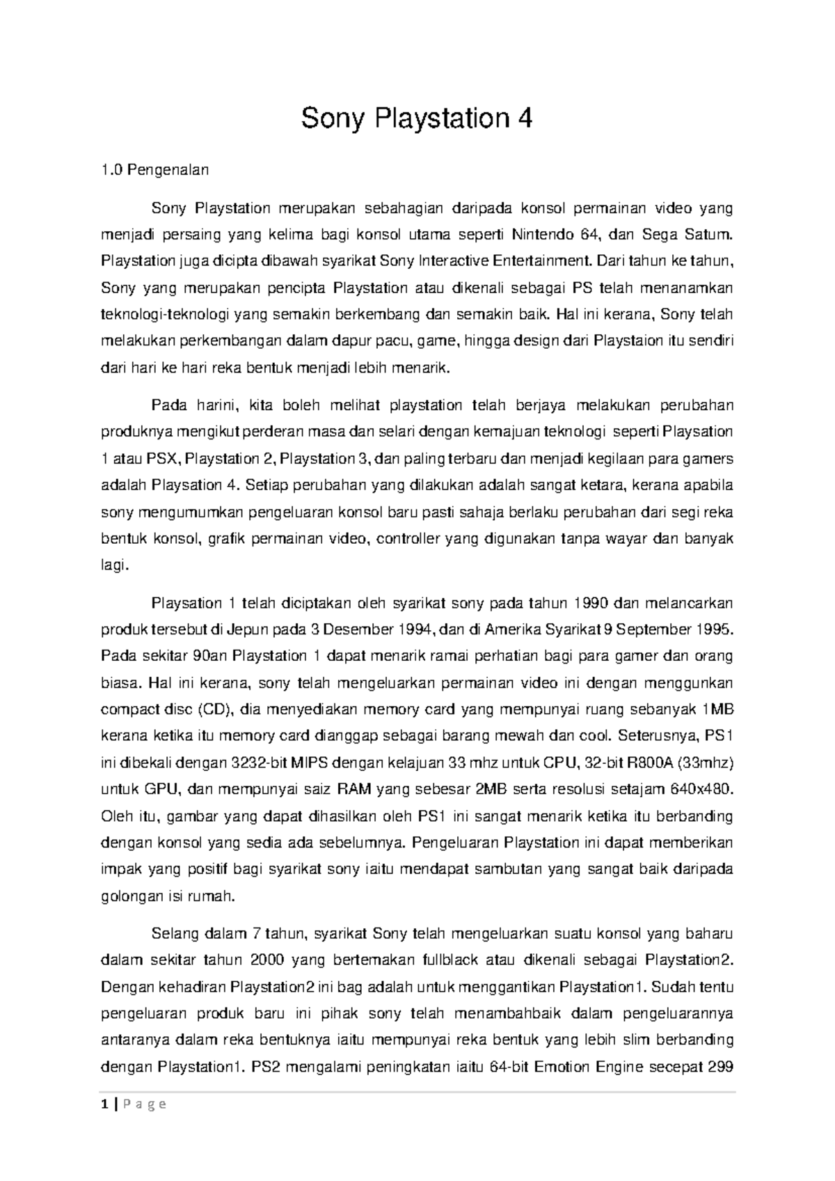 Playstation 4 - Playstation juga dicipta dibawah syarikat Sony ...