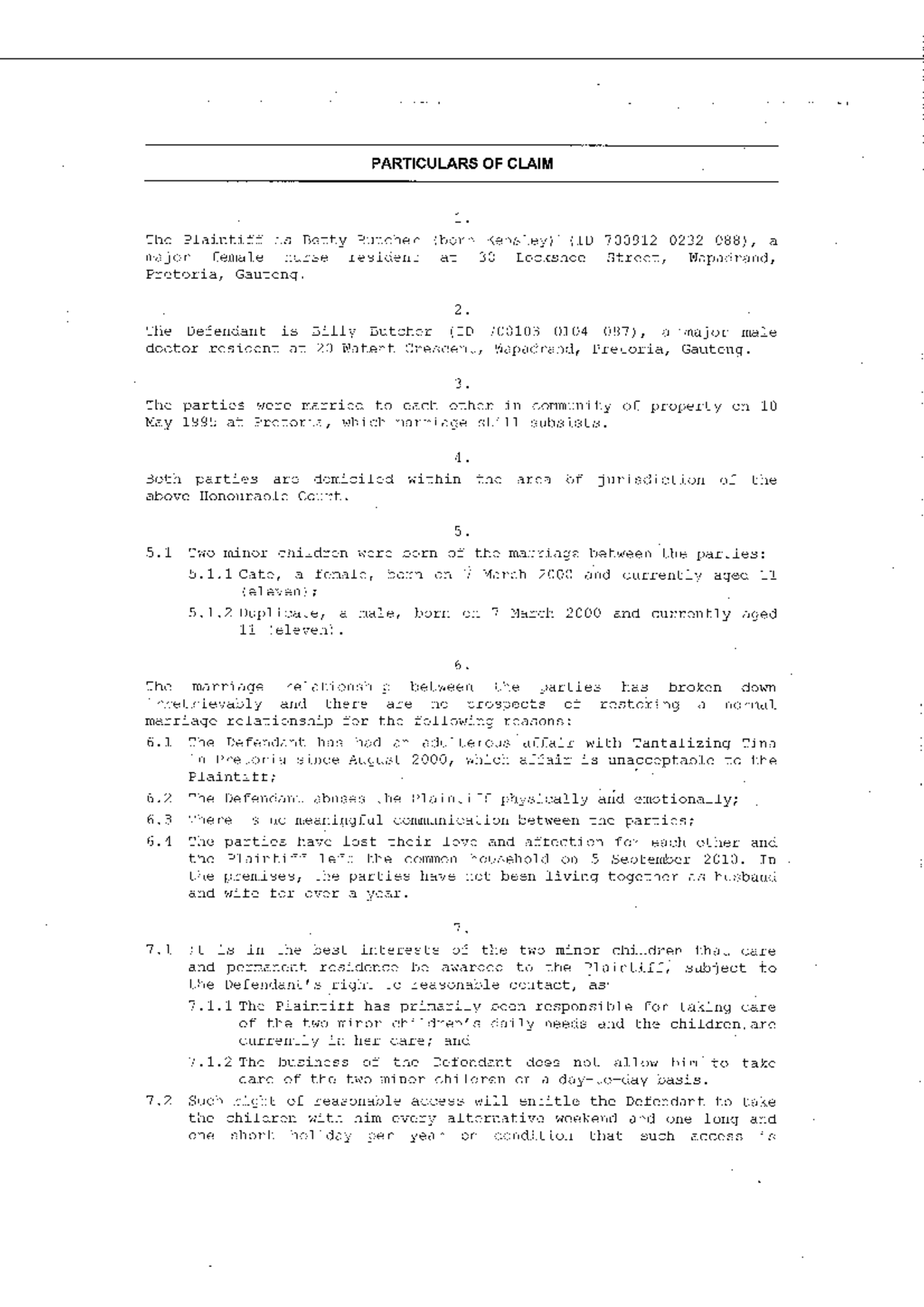 Particulars of claim - Tli4801 - Studocu