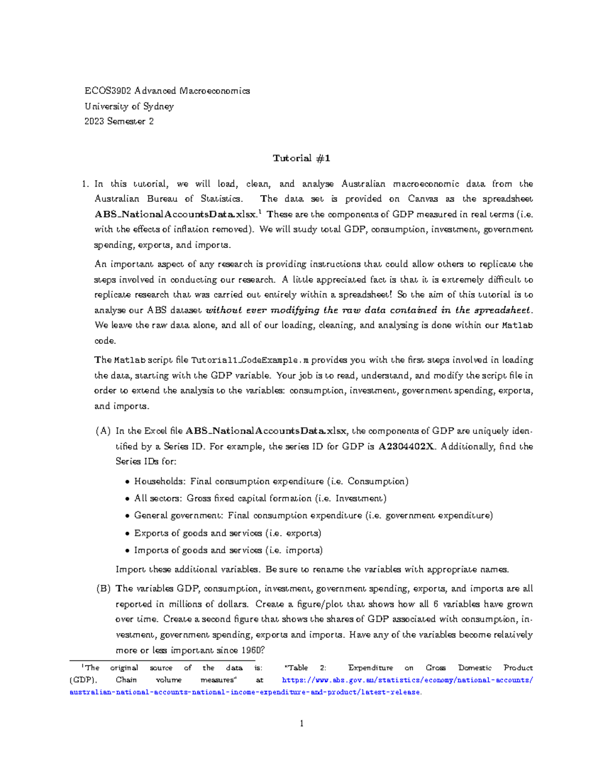 ECOS 3902 Tutorial 1 - 2025 ECOS3902 Tute 1 Questions - ECOS3902 ...
