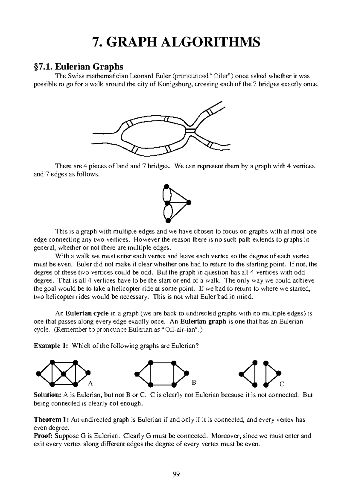Graph algorithms: Eulerian and Hamiltonian graphs in detail - Studocu
