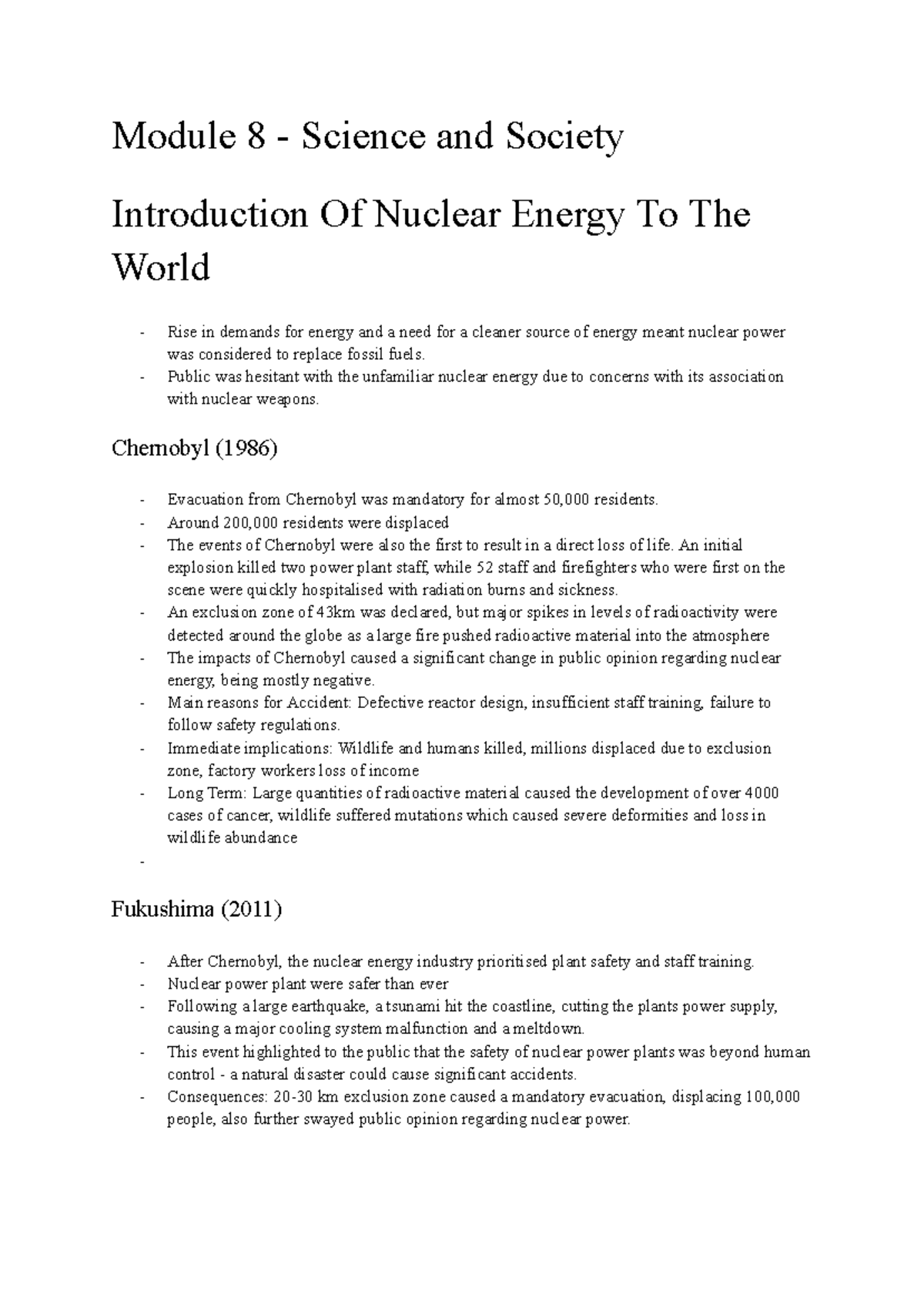 Module 8 - Science and Society - Module 8 - Science and Society ...