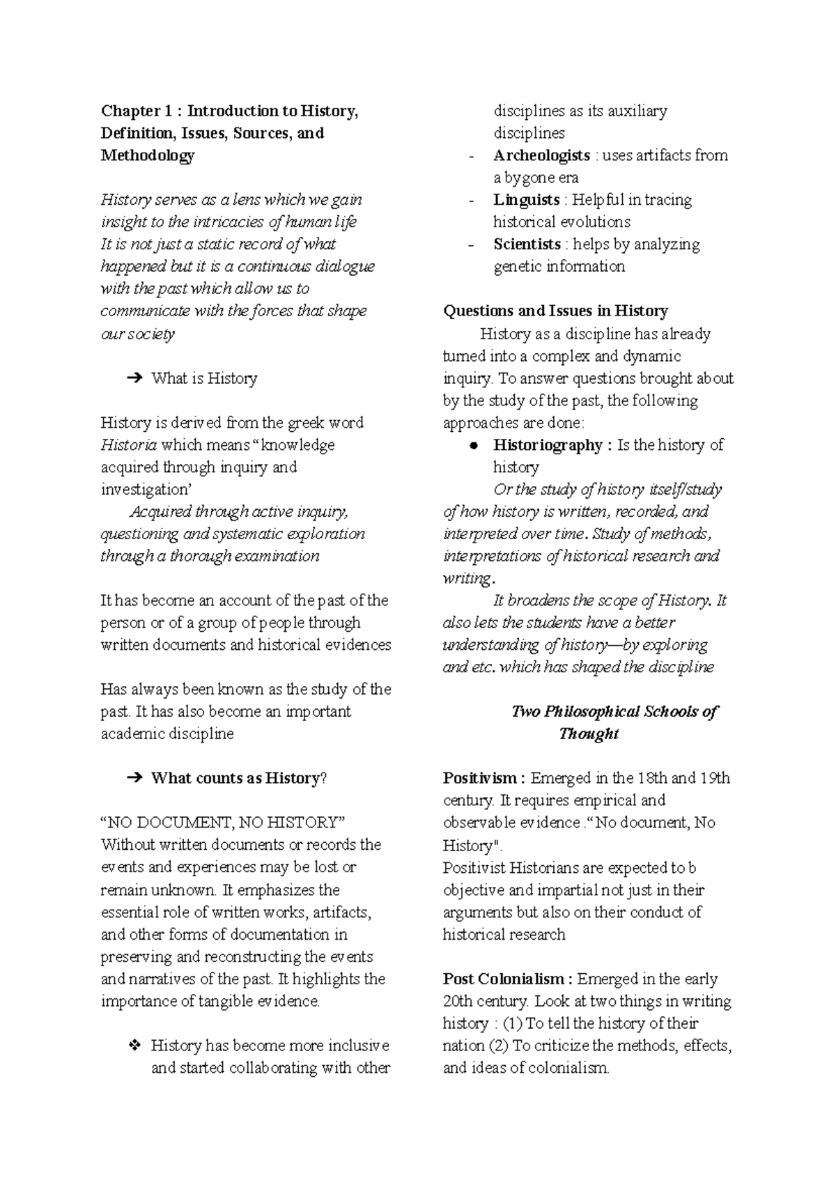 Introduction to History: Insights, Issues, & Methodologies in PH ...