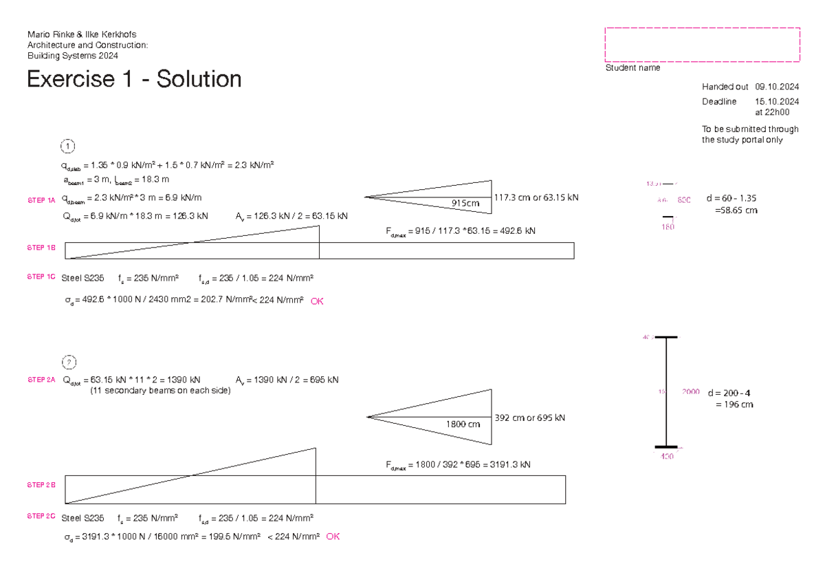 Architecture and Construction: Building Systems 2024 Exercise 1 ...