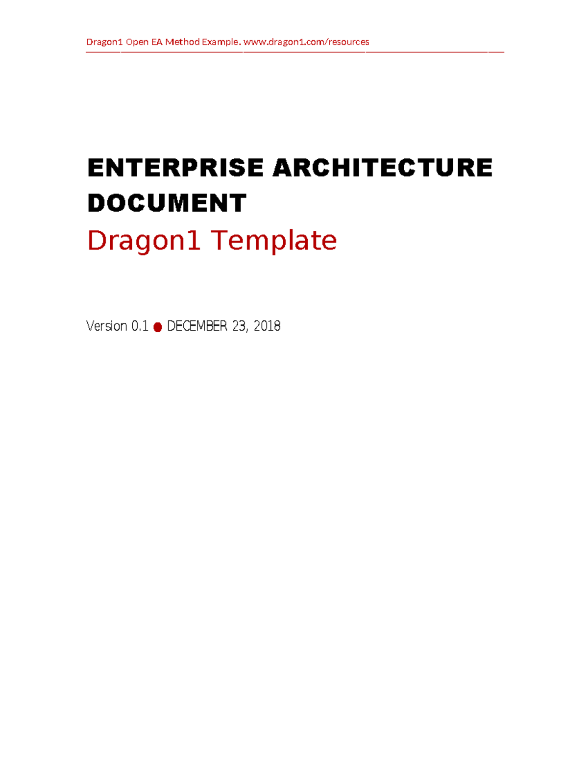 CIS 204 Final Project Template - Dragon1 Open EA Method Example. dragon1/resources ENTERPRISE ...