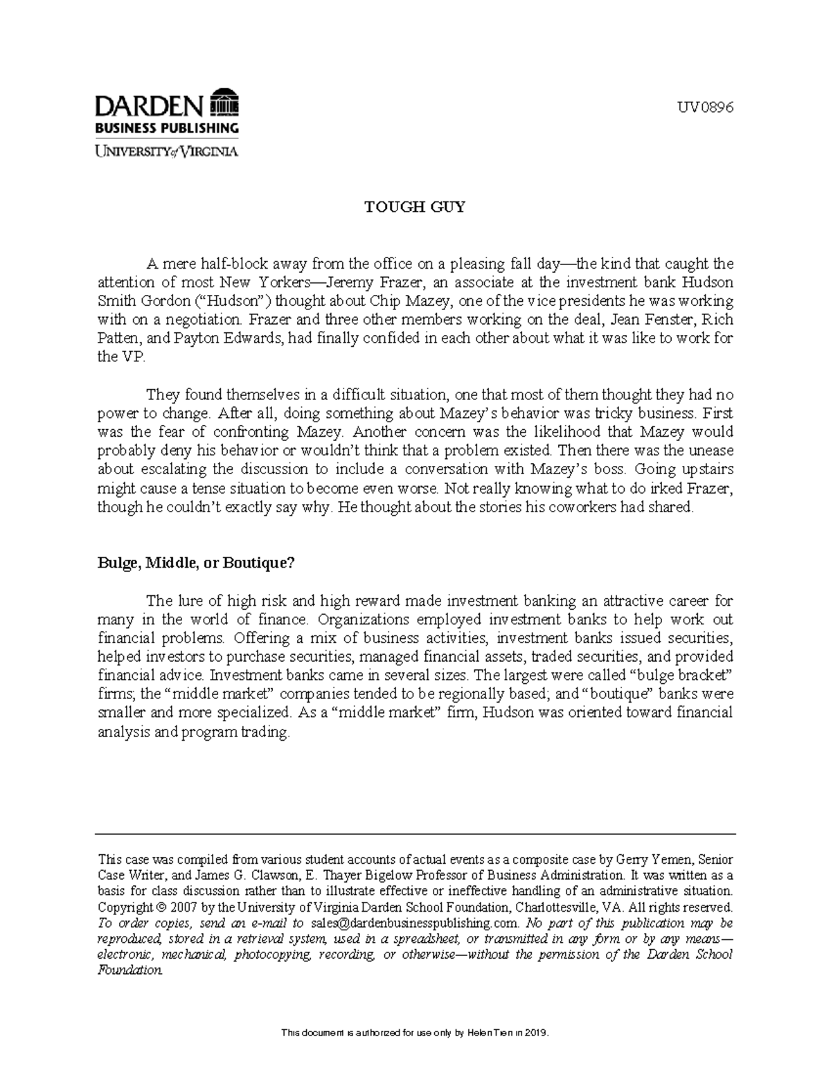 UV0896 Case Study: Navigating Challenges with Tough Guy VP Chip Mazey ...