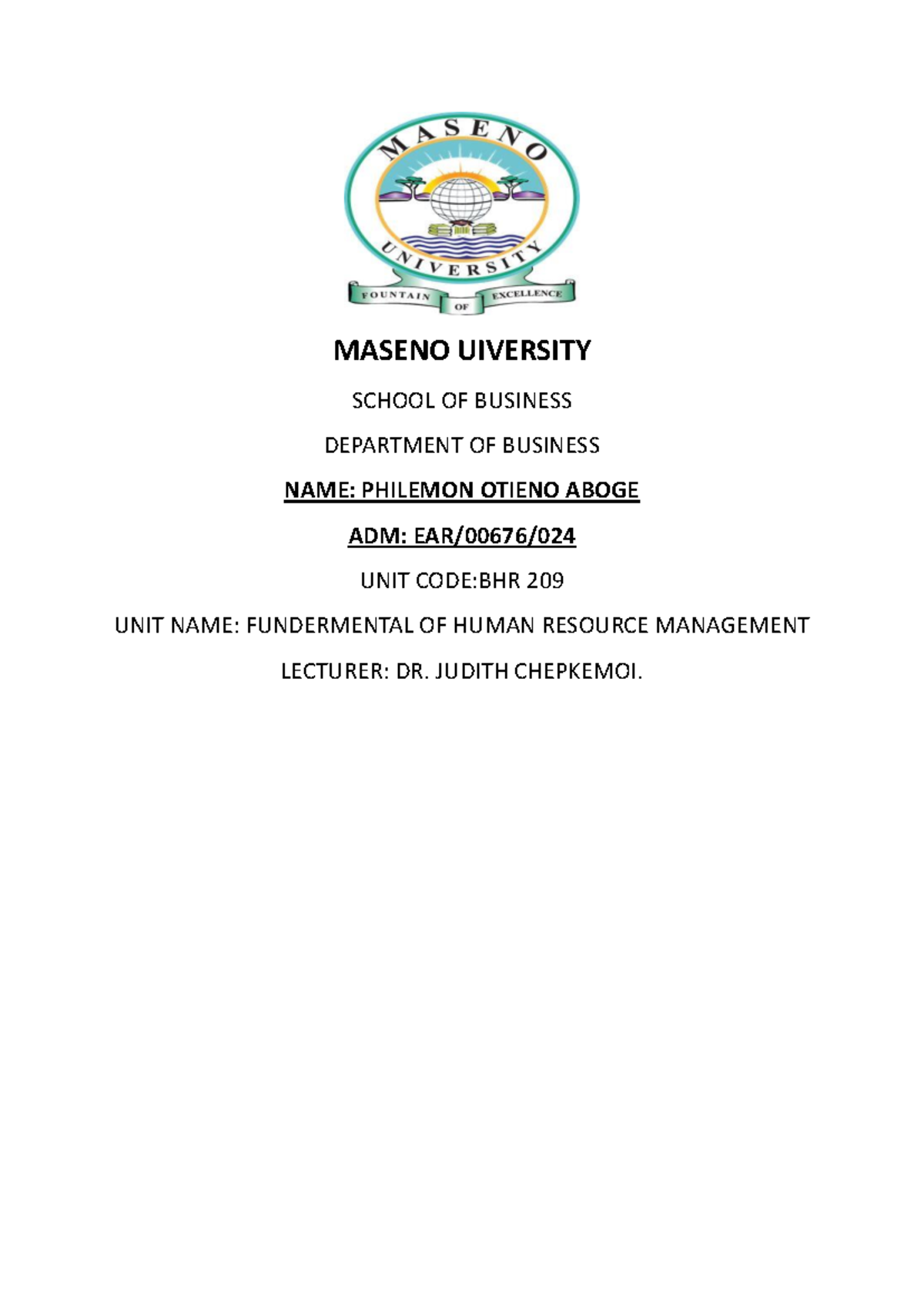 BHR 209 CAT - Human Resource Management vs Personnel Management - Studocu