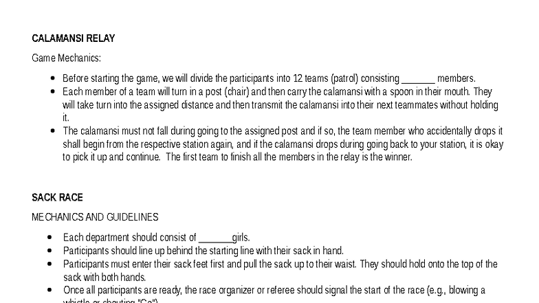 Calamansi Relay - A team building game. - CALAMANSI RELAY Game ...