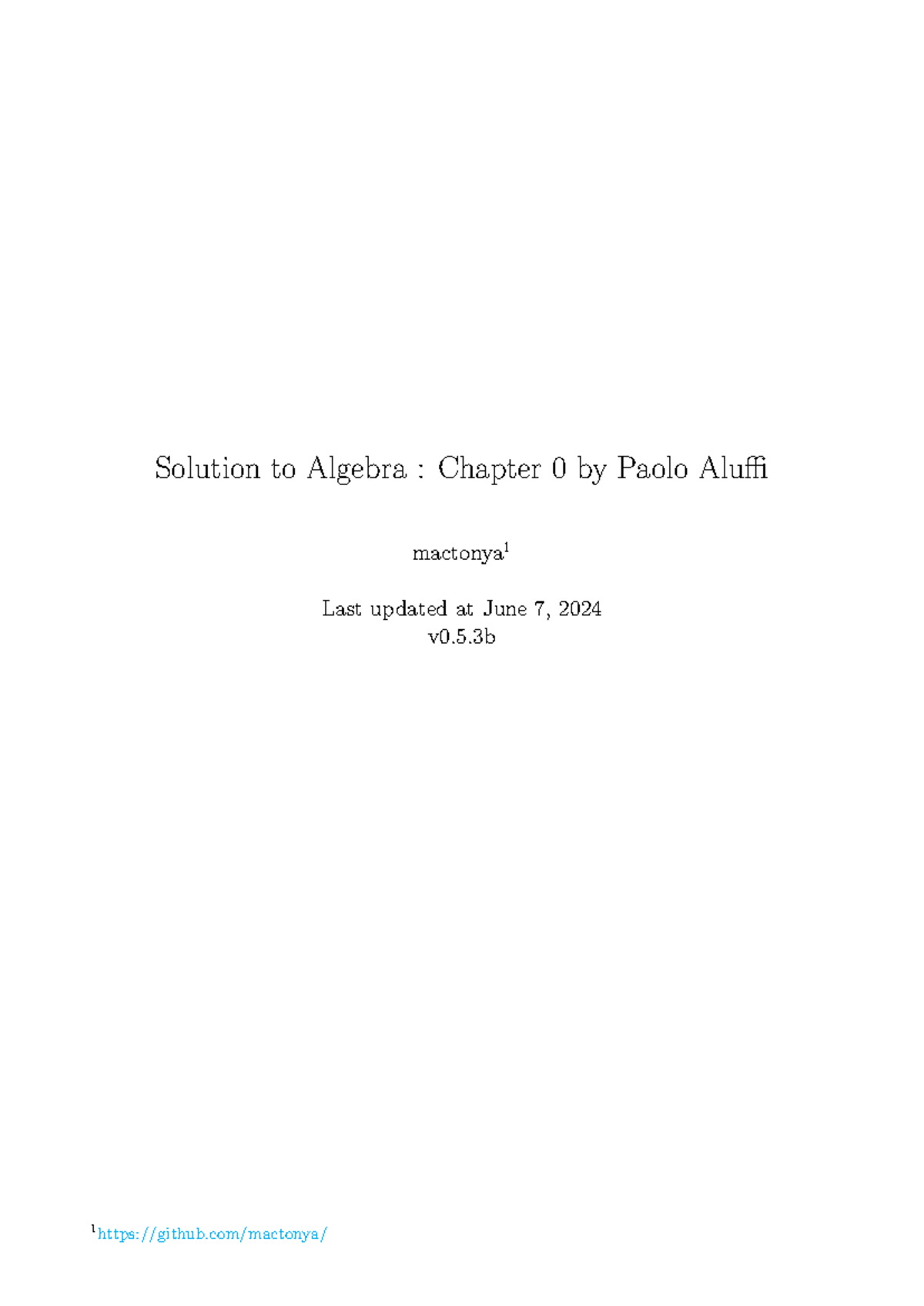 Algebra 101: Solutions to Chapter 0 Problems - Studocu