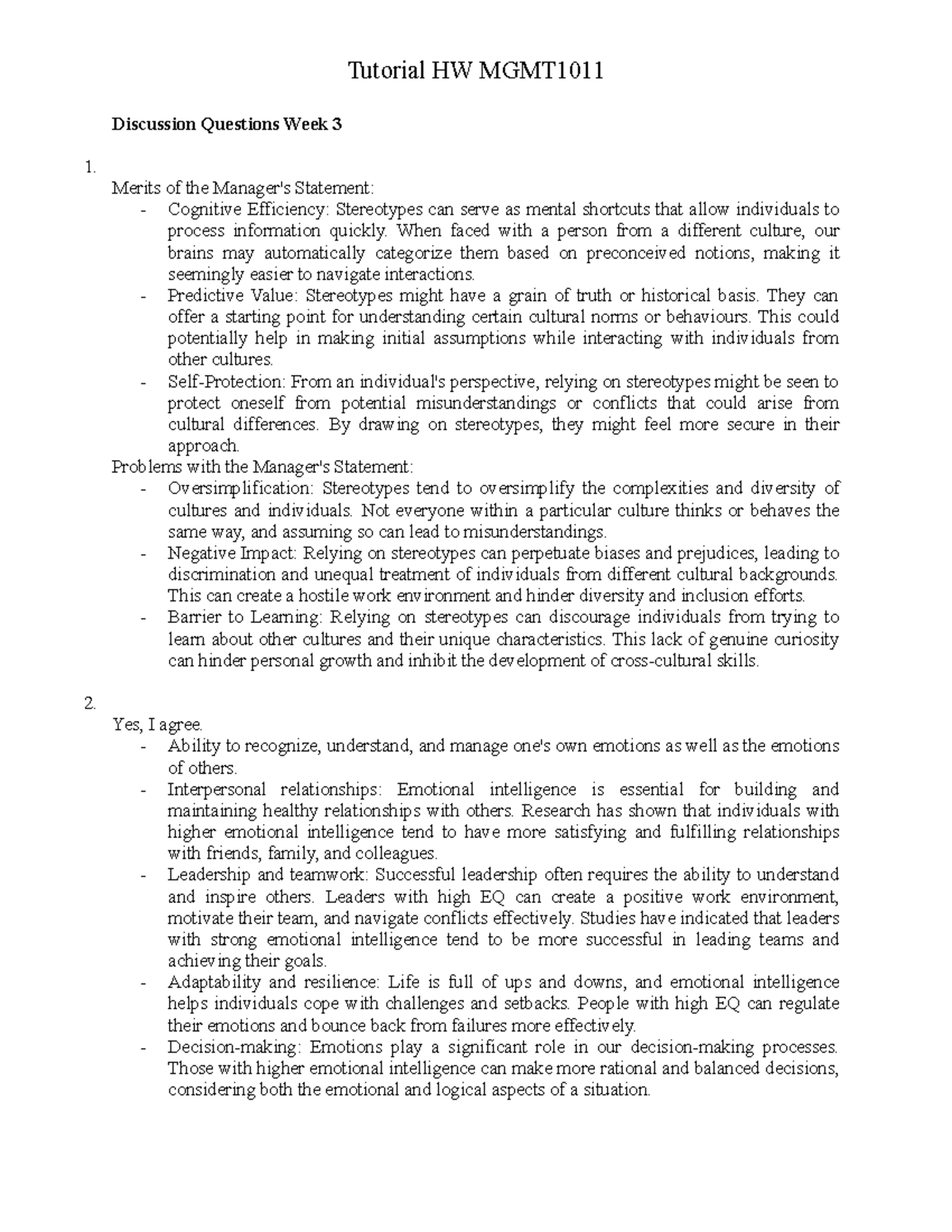 Tutorial HW MGMT1011 1 - Tutorial HW MGMT Discussion Questions Week 3 ...