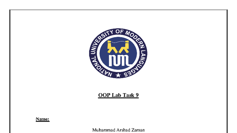 OOP Lab Task 9: Vehicle & Employee Management Systems - Studocu