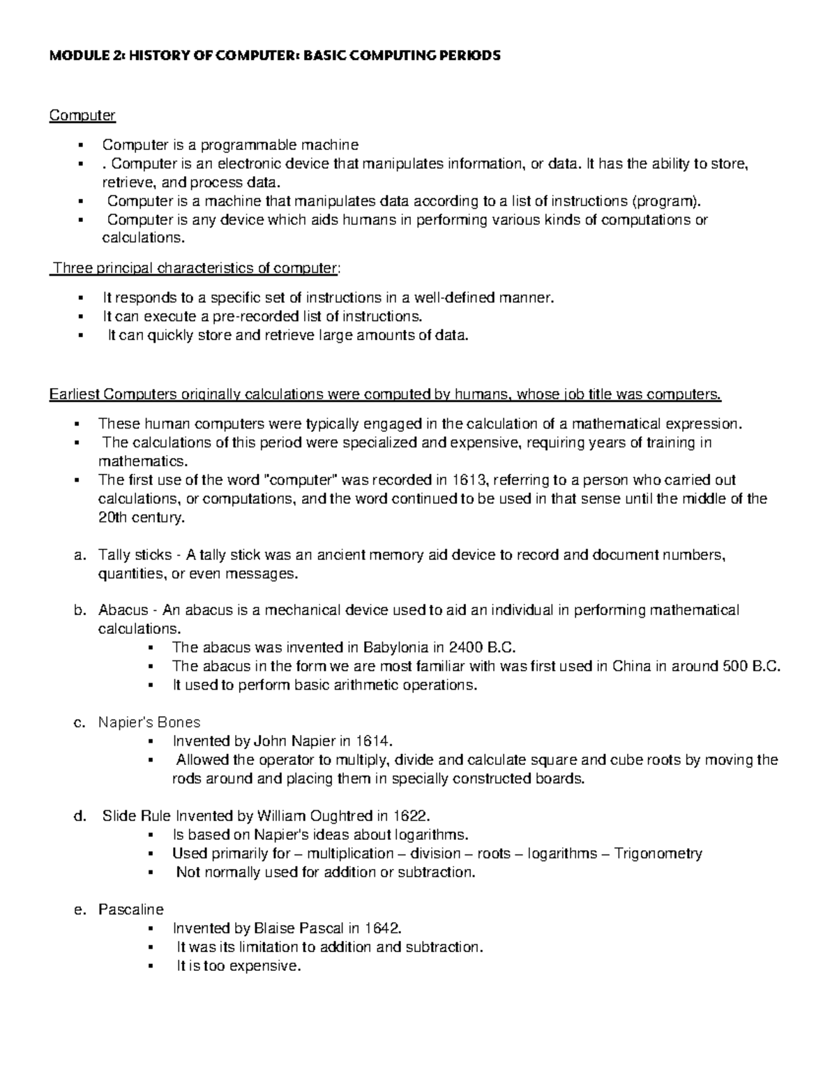 Notes on IT History: The Era of Computing (IT 101) - Studocu
