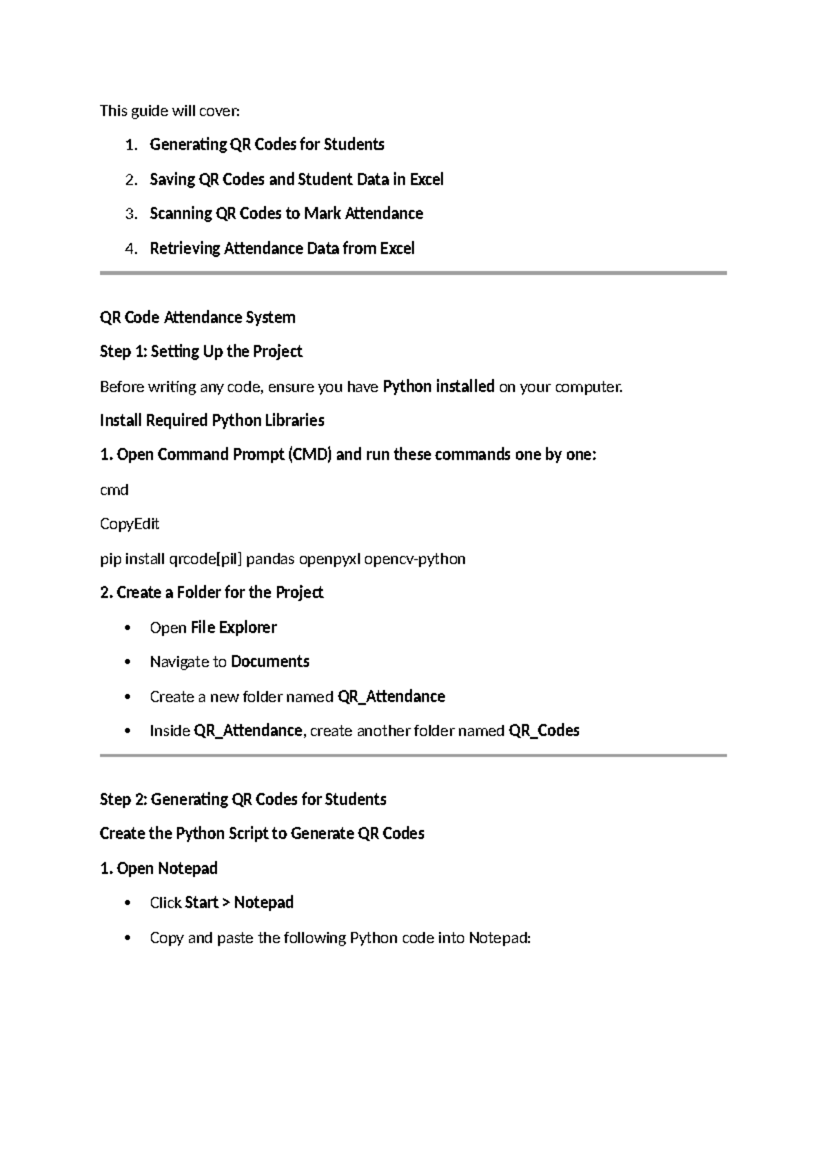 QR Code Attendance System Guide: Setup & Implementation - Studocu