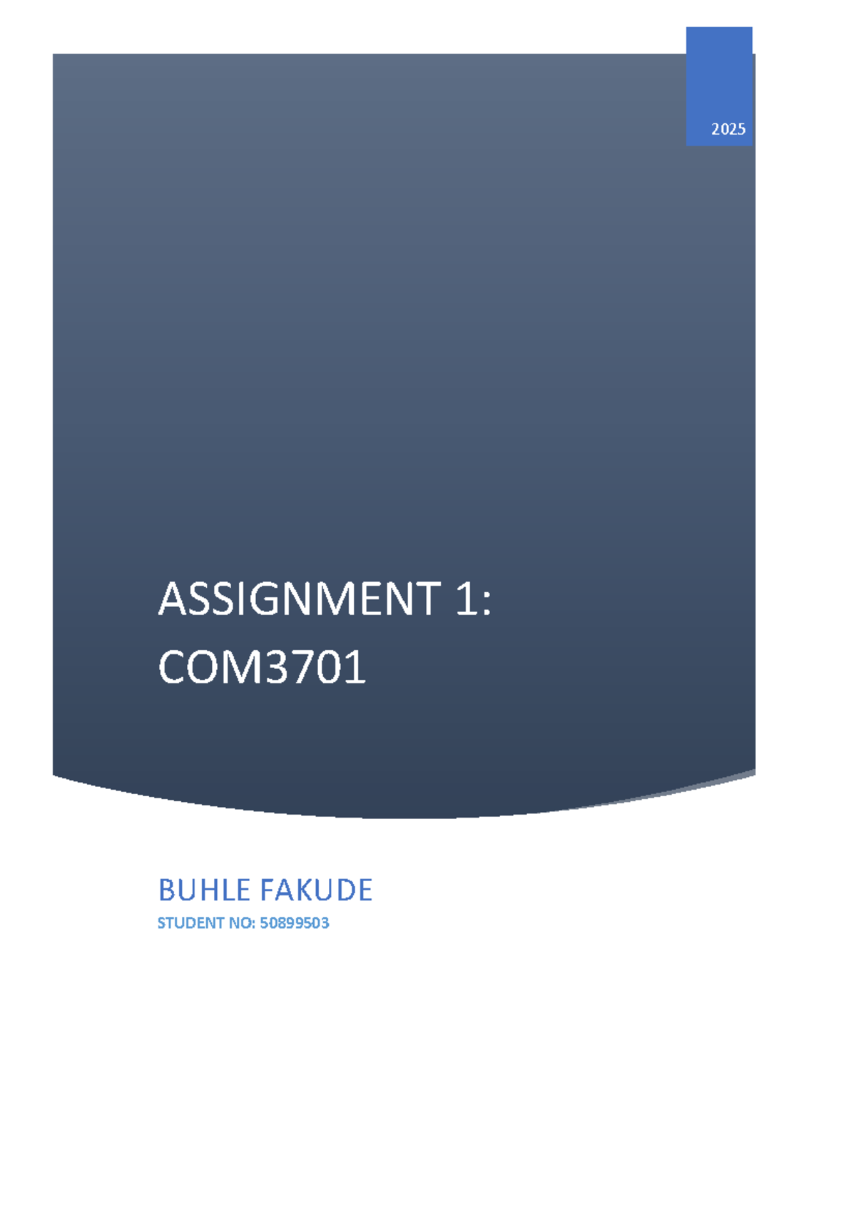 Final Assignment 1: COM3701 - Integrated Marketing Communication ...