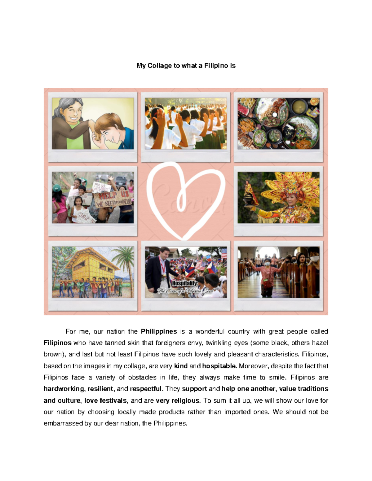 Project 8 - Understanding the Filipino Identity Through My Collage ...