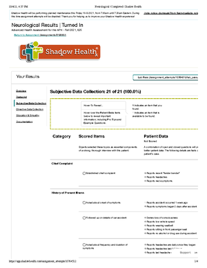 Shadow Health-Pressure Injury - Patient: Isabella Fischer Digital ...