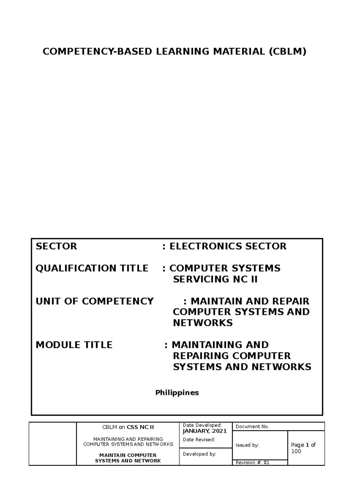 CORE-CSSnc 2 U4-LO2 Maintaining and Repairing Computer Systems ...