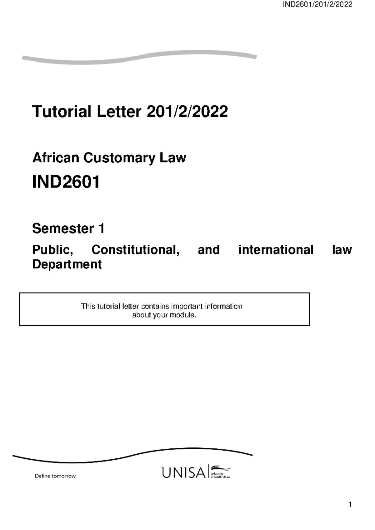 IND assignment answers marked - IND2601/201/2/ Tutorial Letter 201/2 ...