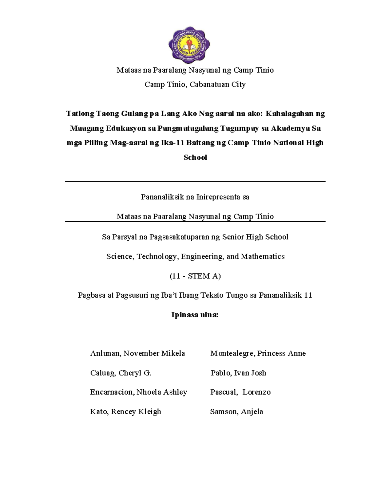 Kahalagahan ng Wattpad Mystery Stories sa Komprehensiyong Kakayahan ng ...