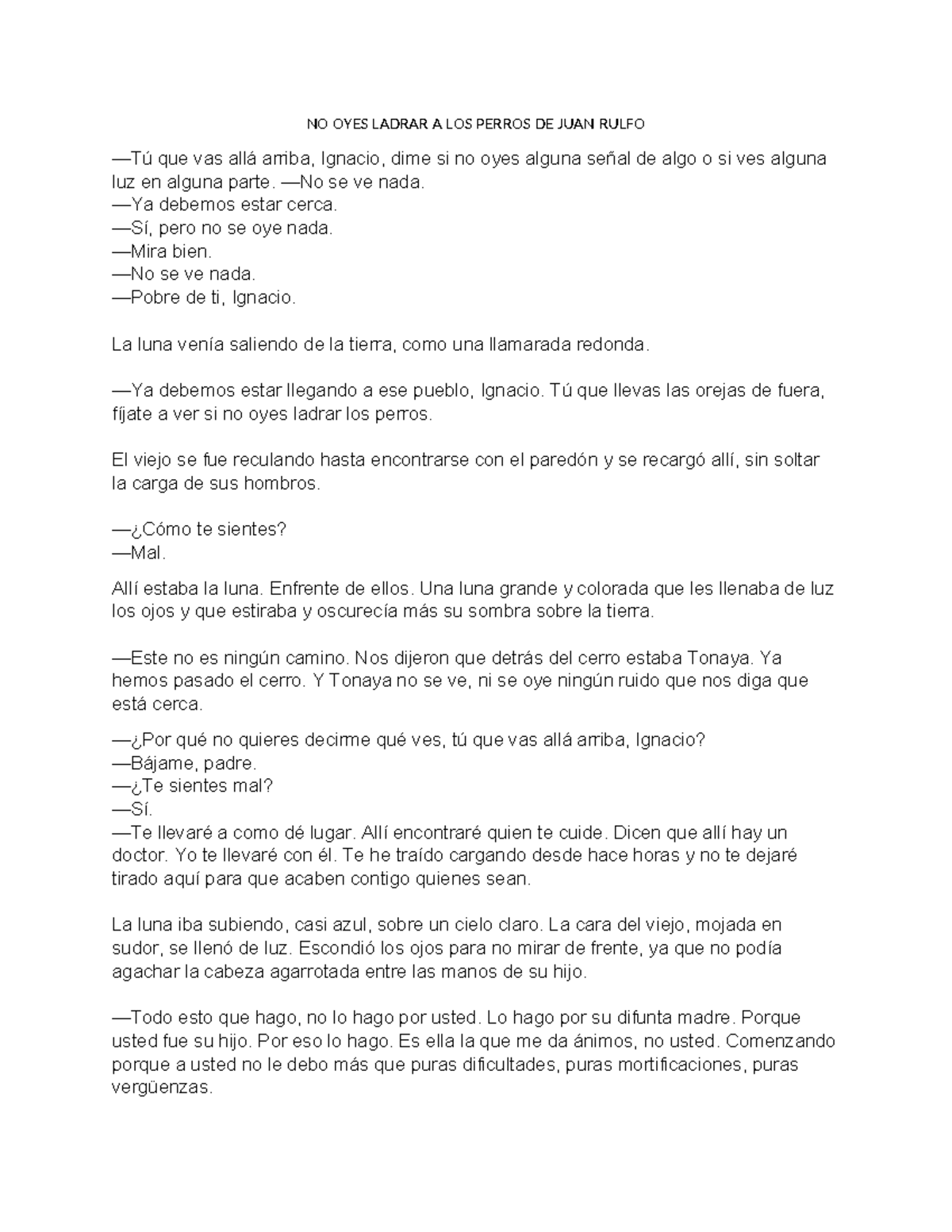 Análisis y Reflexiones sobre "No Oyes Ladrar a los Perros" de Juan ...
