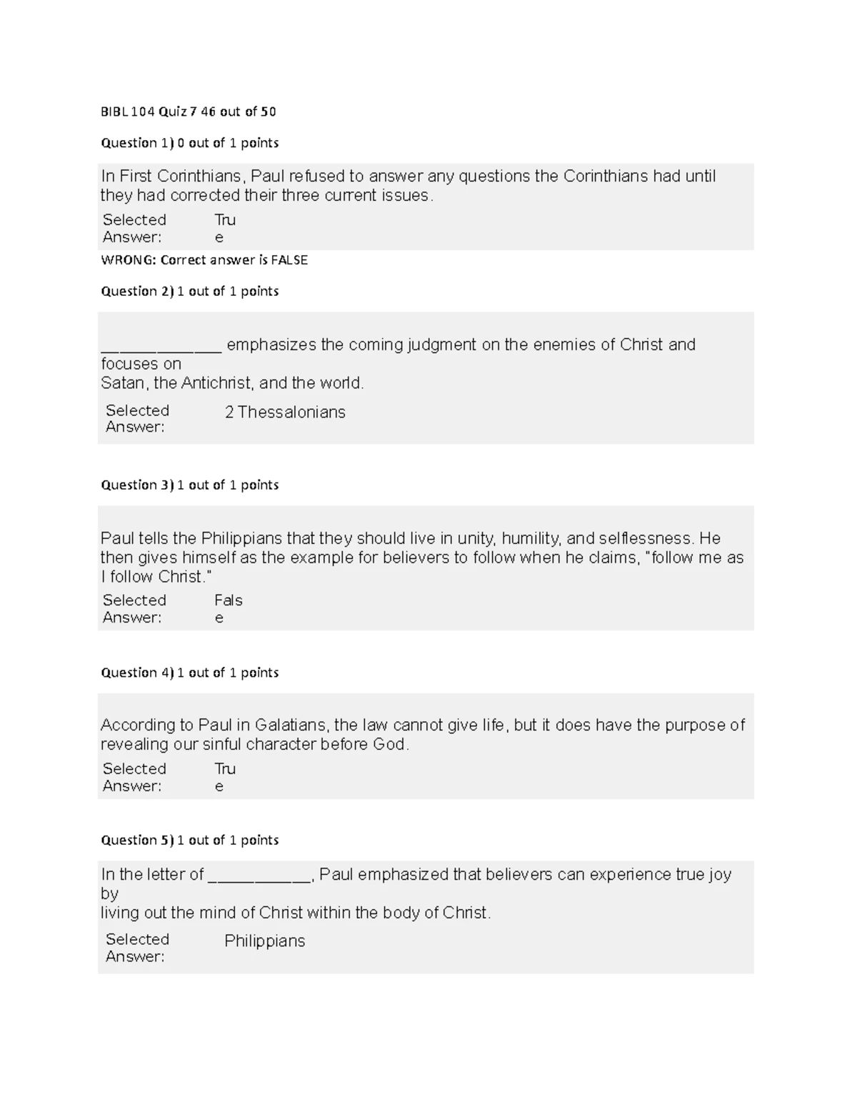 BIBL 104 Quiz 8 - Questions and answers for Chapter 8 - BIBL 104 Quiz 8 ...
