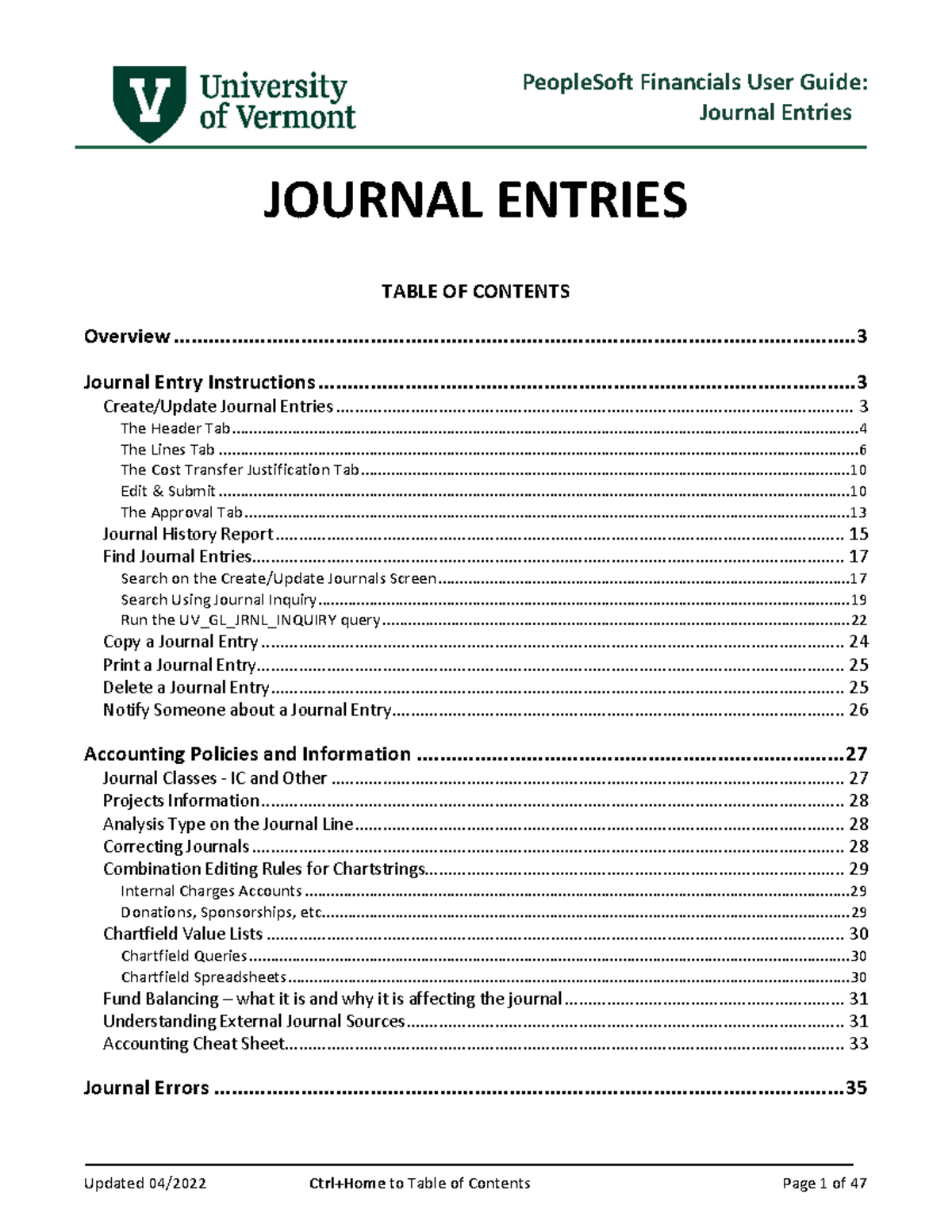 Journalentry - ACCO - Journal Entries JOURNAL ENTRIES Overview - Studocu