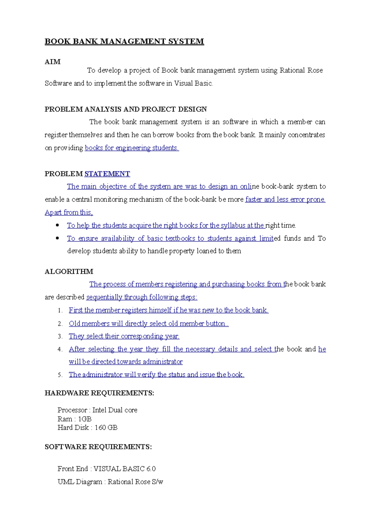 BOOK BANK Management System - BOOK BANK MANAGEMENT SYSTEM AIM To ...