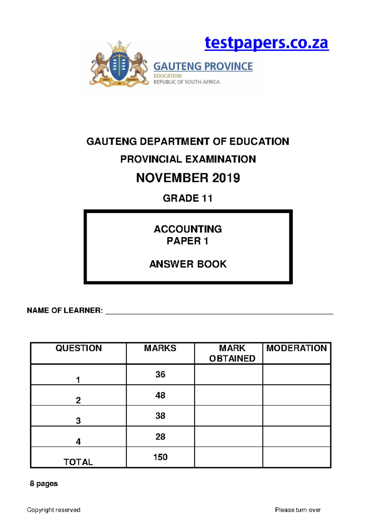 Gr 11 Accounting P1 June 2024 Exam Question Paper Analysis - Studocu