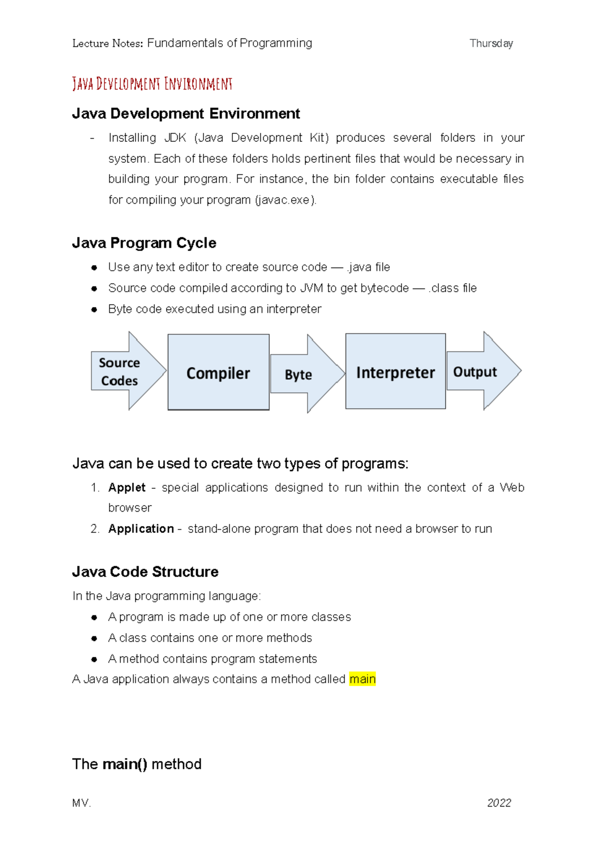 Java Development Environment (Week4 Lecture Notes) - Java Development ...