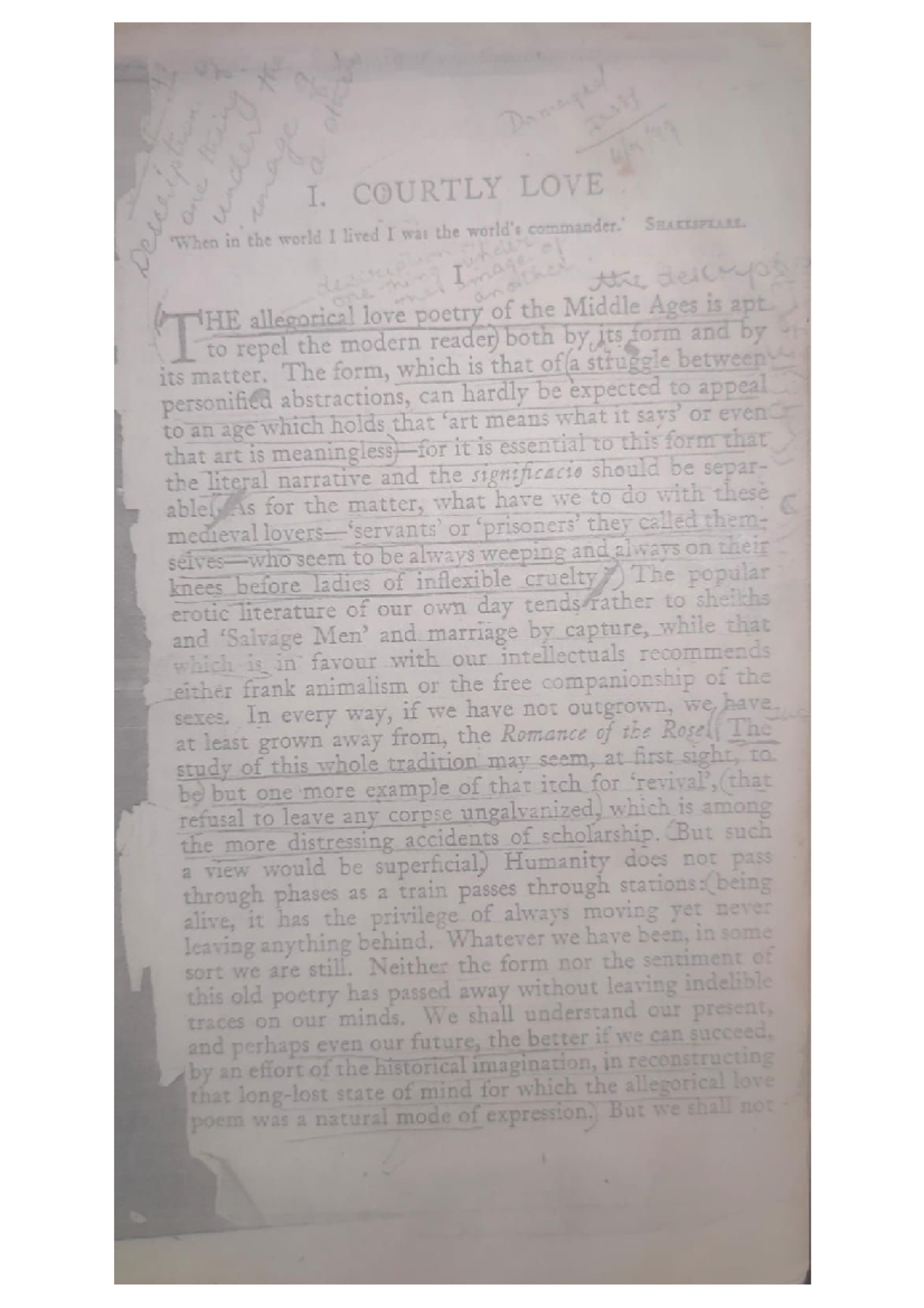 COURTLY LOVE: An Exploration of Medieval Romance and Its Legacy - Studocu