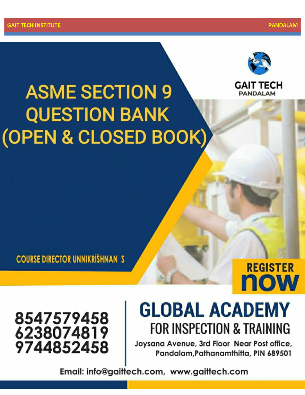 ASME Section 9 Question Bank - Open & Closed Book Exam - Studocu