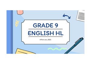 Grade 9 English HL Narrative Essay - ENGLISH HOME LANGUAGE GRADE 9 THE ...