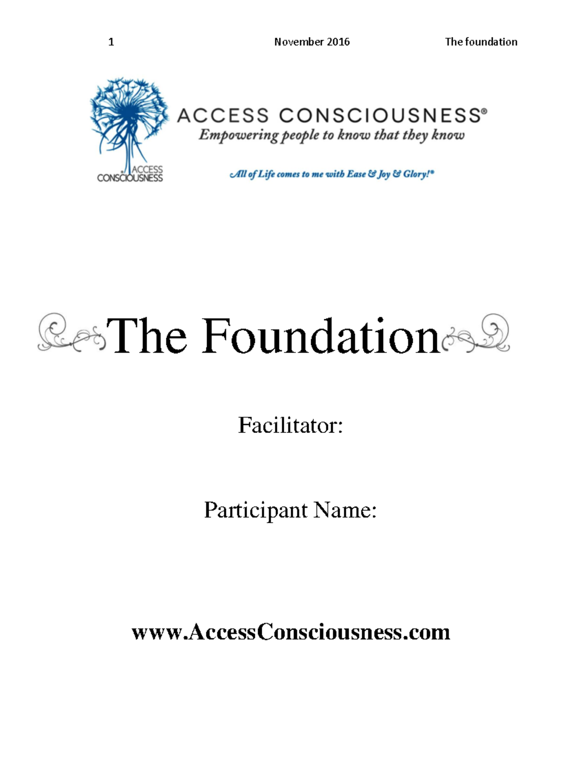 Access Consciousness: The Foundation Overview and Key Concepts - Studocu